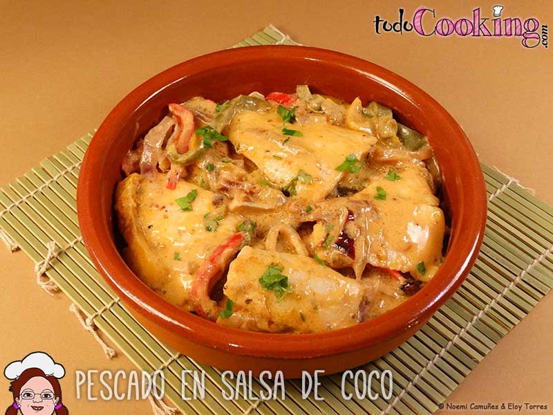 Pescado en salsa de coco. Receta dominicana